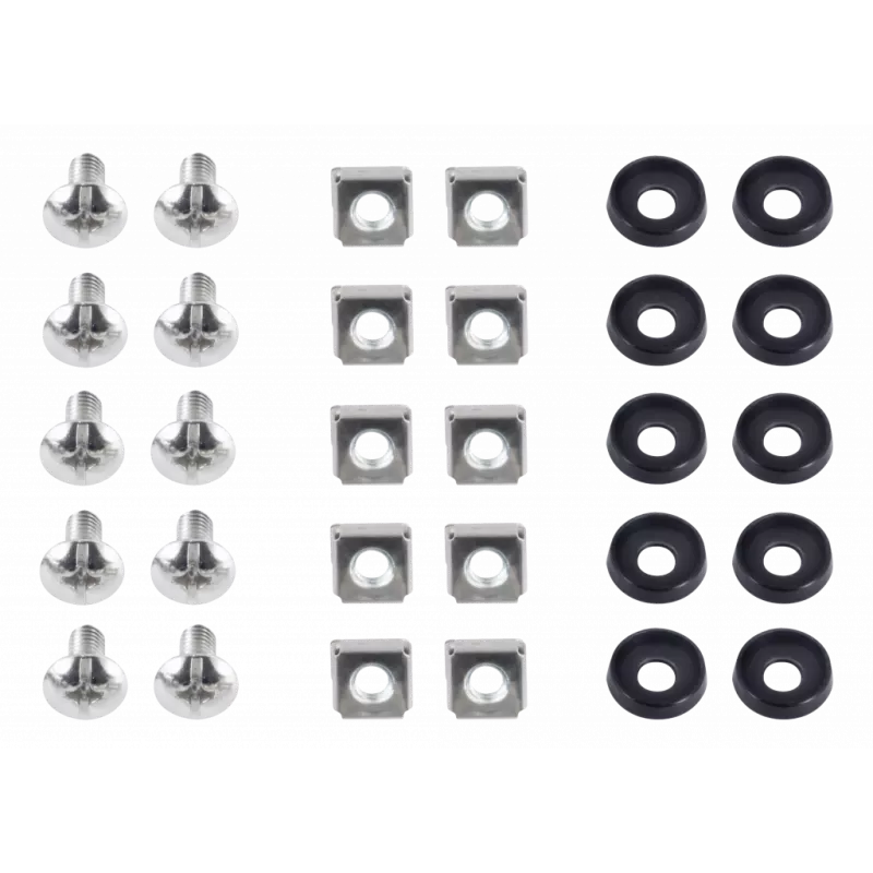INF M6 screw set star groove washers + screws + nuts 10pack