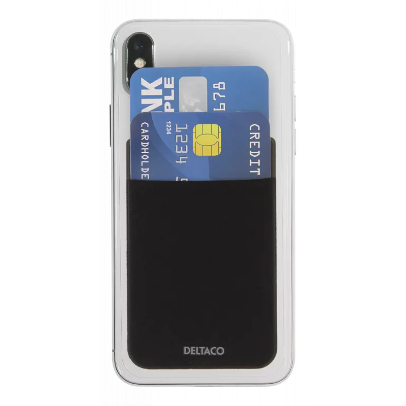 Adhesive credit card holder, 3M adhesive, black
