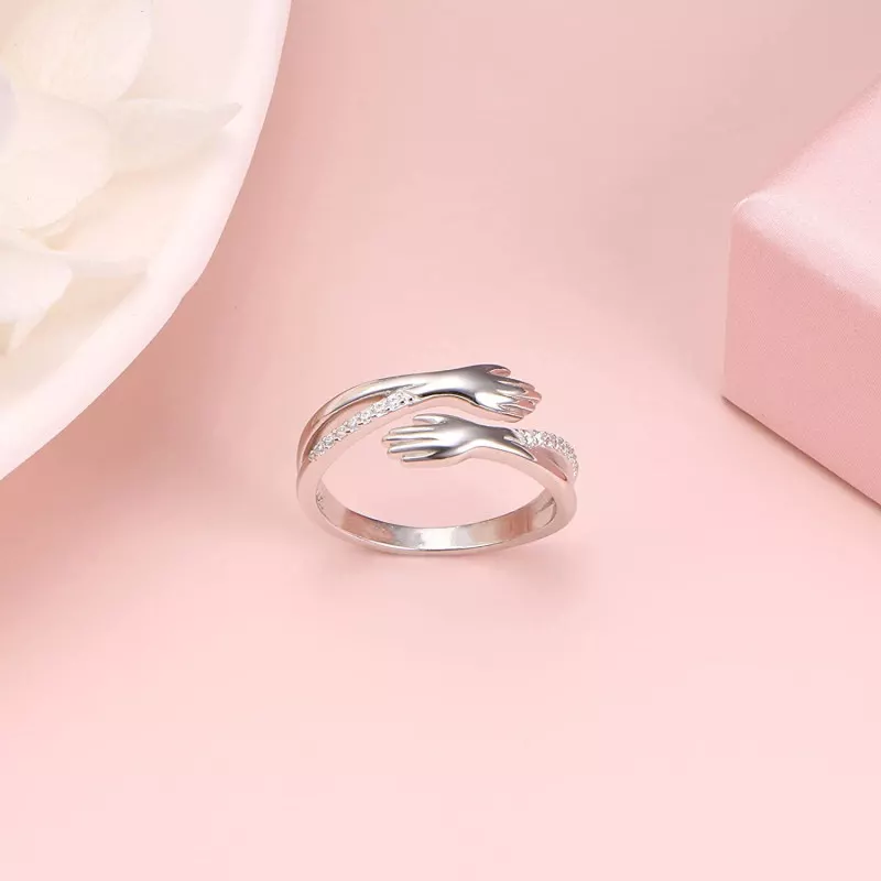 INF Kramring Justerbar Kobber/Zirkon Sølv