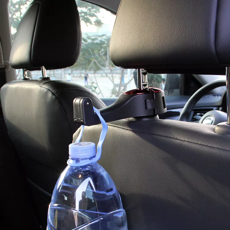 Multifunktionel krog/holder til bil nakkestøtte 2-pak