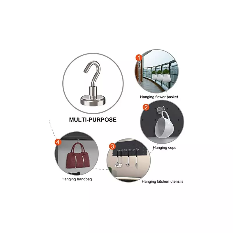 INF Magnetisk krog 8-pak