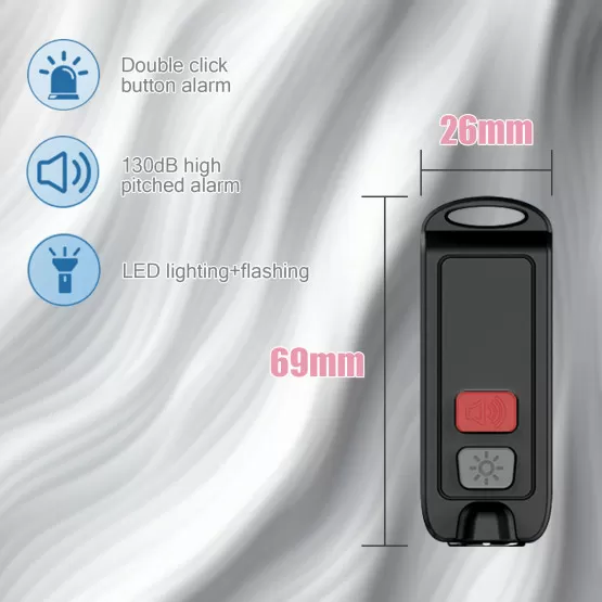Overfaldsalarm 130 dB, LED lys, IP66 vandtæt