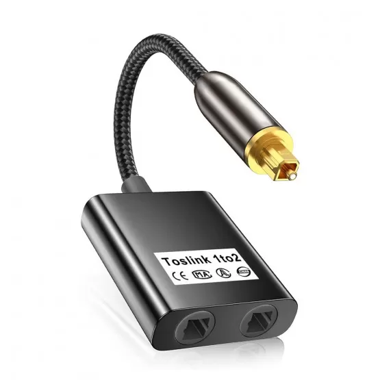 INF 0,25 m Audio Fiber Optic Splitter - Dual Output Toslink Adapter