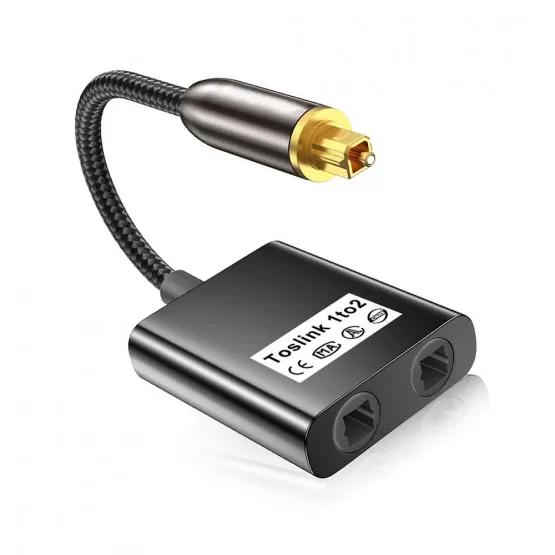 INF 0,25 m Audio Fiber Optic Splitter - Dual Output Toslink Adapter