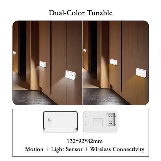 INF Magnetisk LED-natlampe med bevægelsessensor til gang, korridor og mere