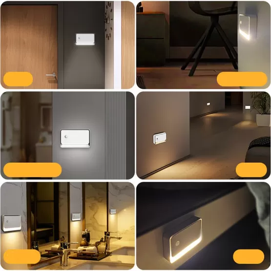 INF Magnetisk LED-natlampe med bevægelsessensor til gang, korridor og mere