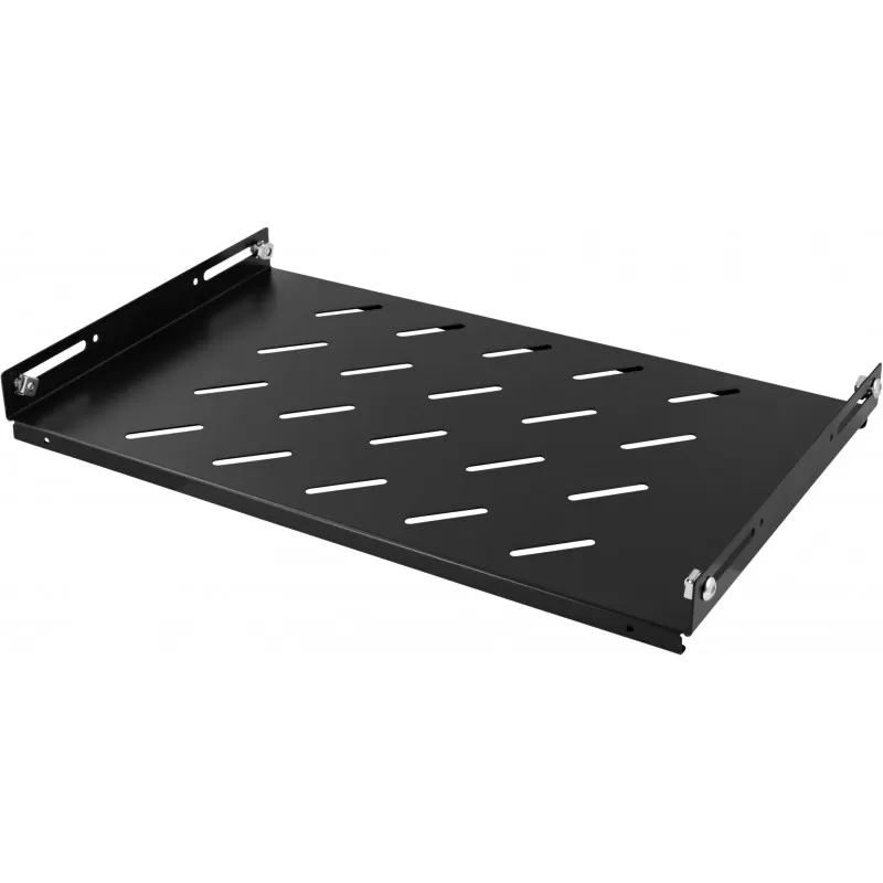 Fixed shelf, 1U, 275mm deep, max 60kg, black