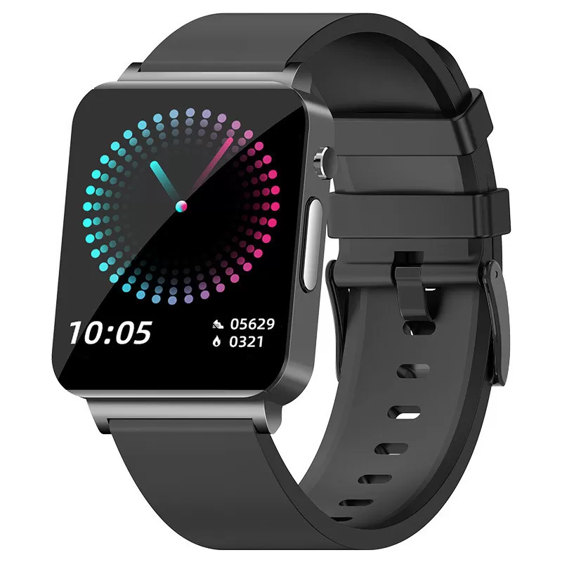 Smartwatch med EKG, puls, blodiltning, søvnmonitor color Sort